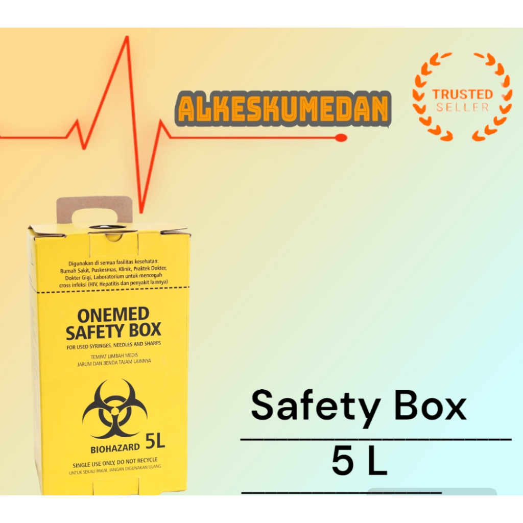 Jual SAFETY BOX 5 LITER ONEMED/TEMPAT SAMPAH MEDIS ONEMED 5LITER | Shopee Indonesia