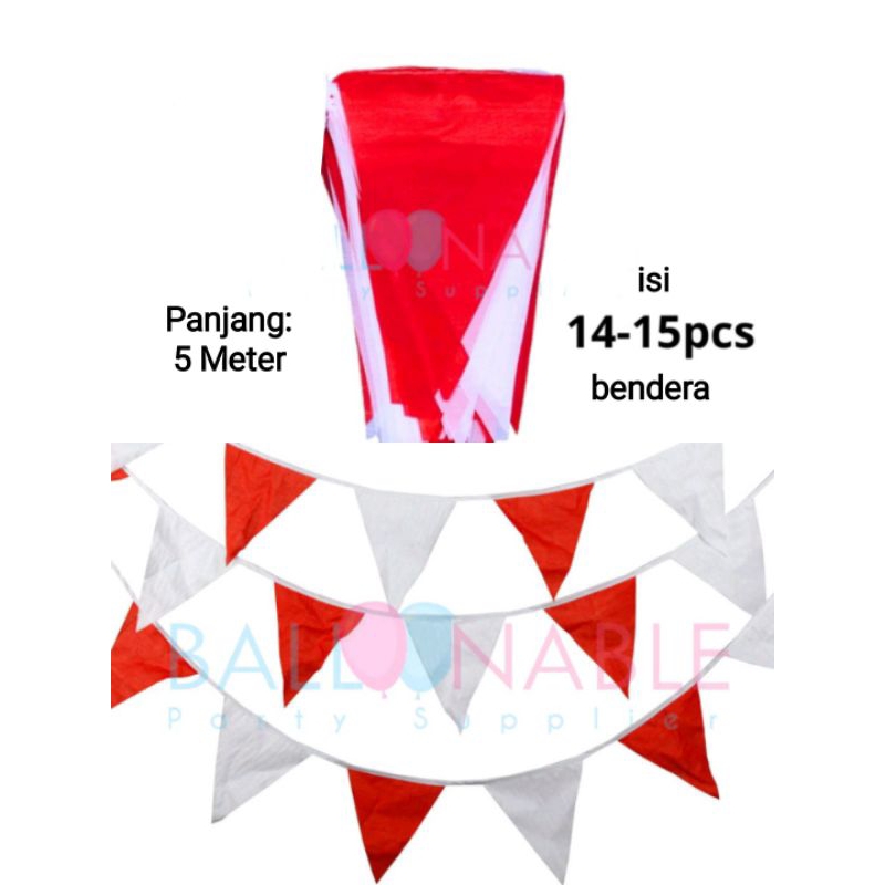 Jual KIANDAA Bendera stick merah putih plastik kain bendera pawai 17 agustus umbul umbul pernak ...