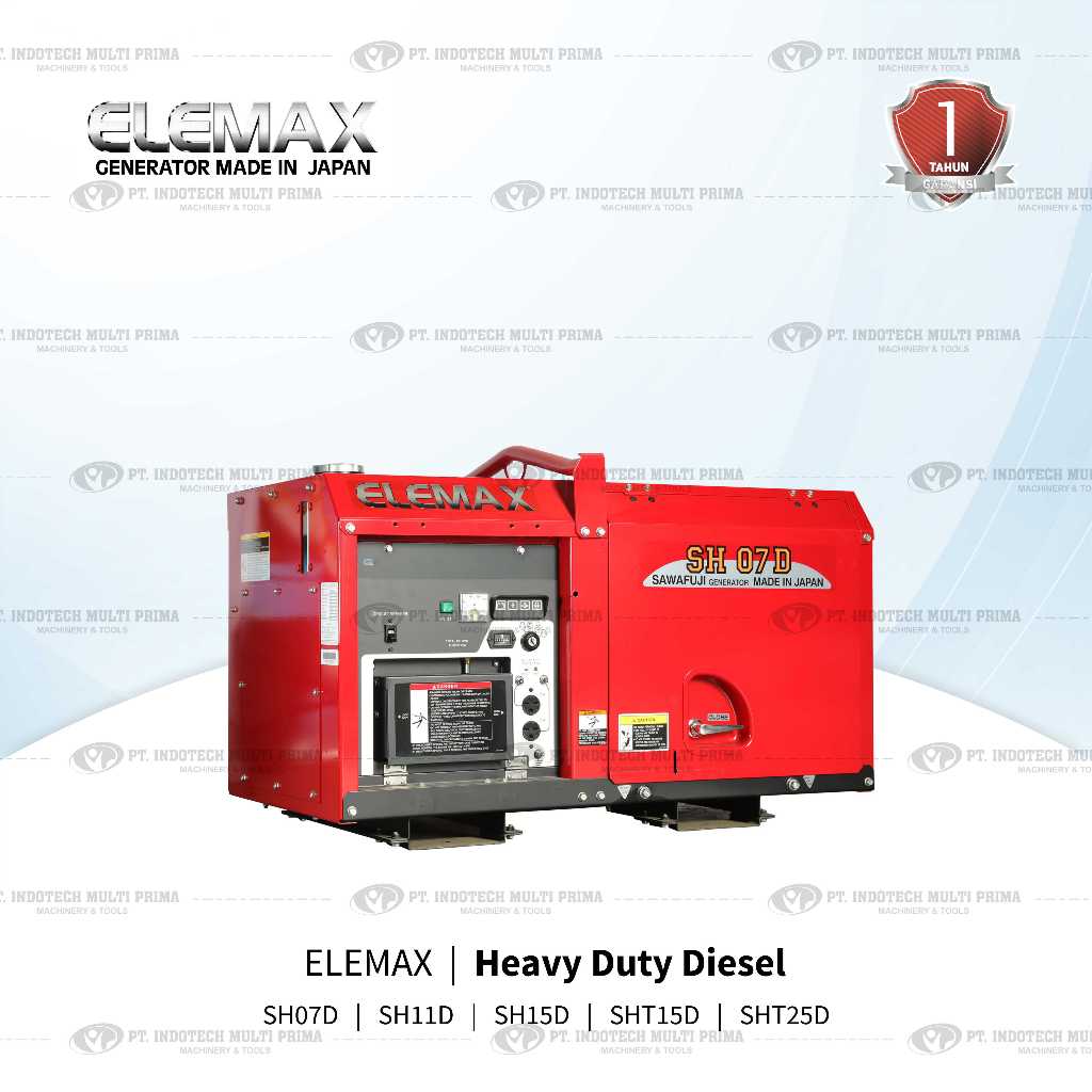 Jual Genset / Generator Elemax Heavy Duty Diesel Series | tipe SH07D s ...