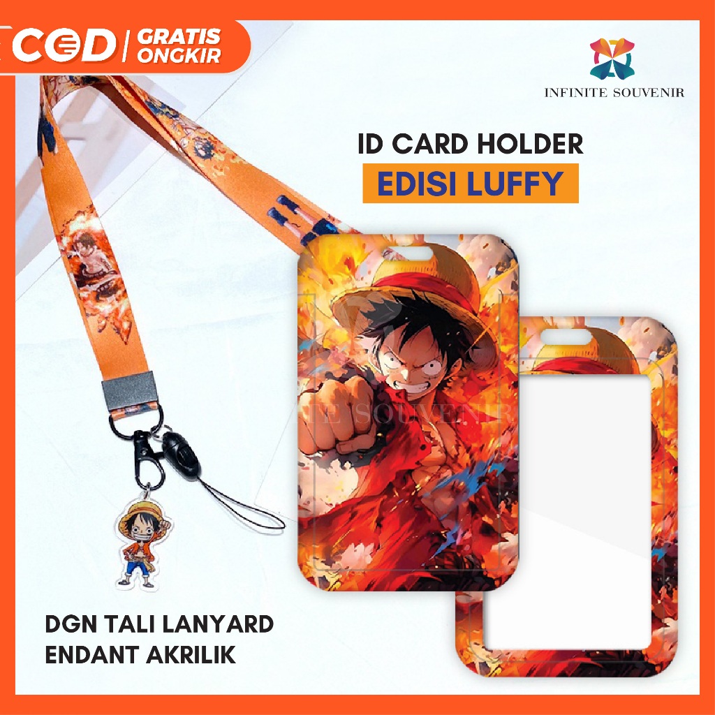 Jual [N003] LUFFY / Name Tag ID Card Holder One Piece dengan Tali ...