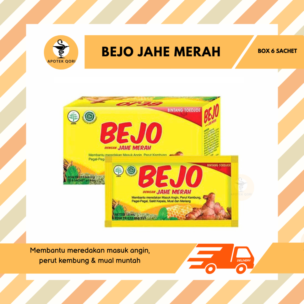 Jual BEJO JAHE MERAH 15 ML BOX 6 SACHET/MEREDAKAN MASUK ANGIN & PERUT ...