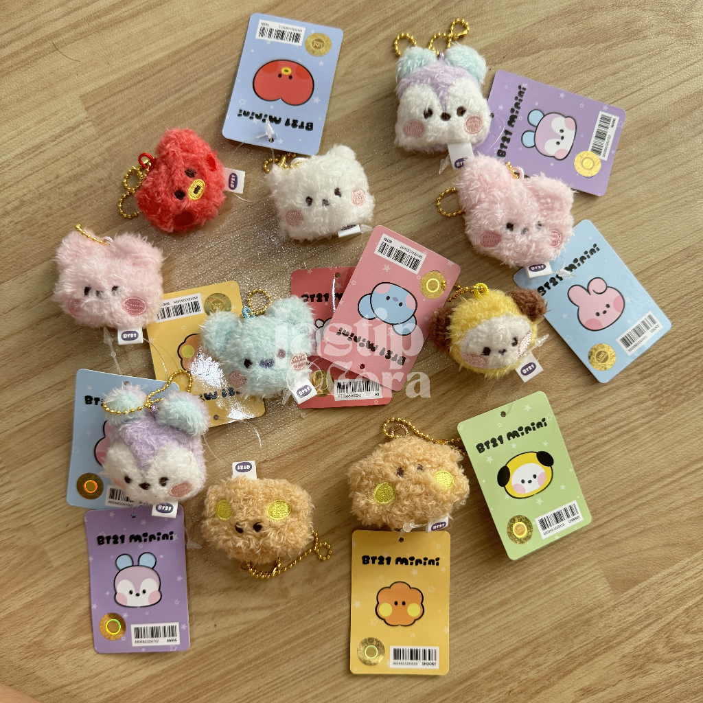 Jual [READY STOCK] BTS - BT21 minini FACE KEYRING (Official from KOREA) | Shopee Indonesia