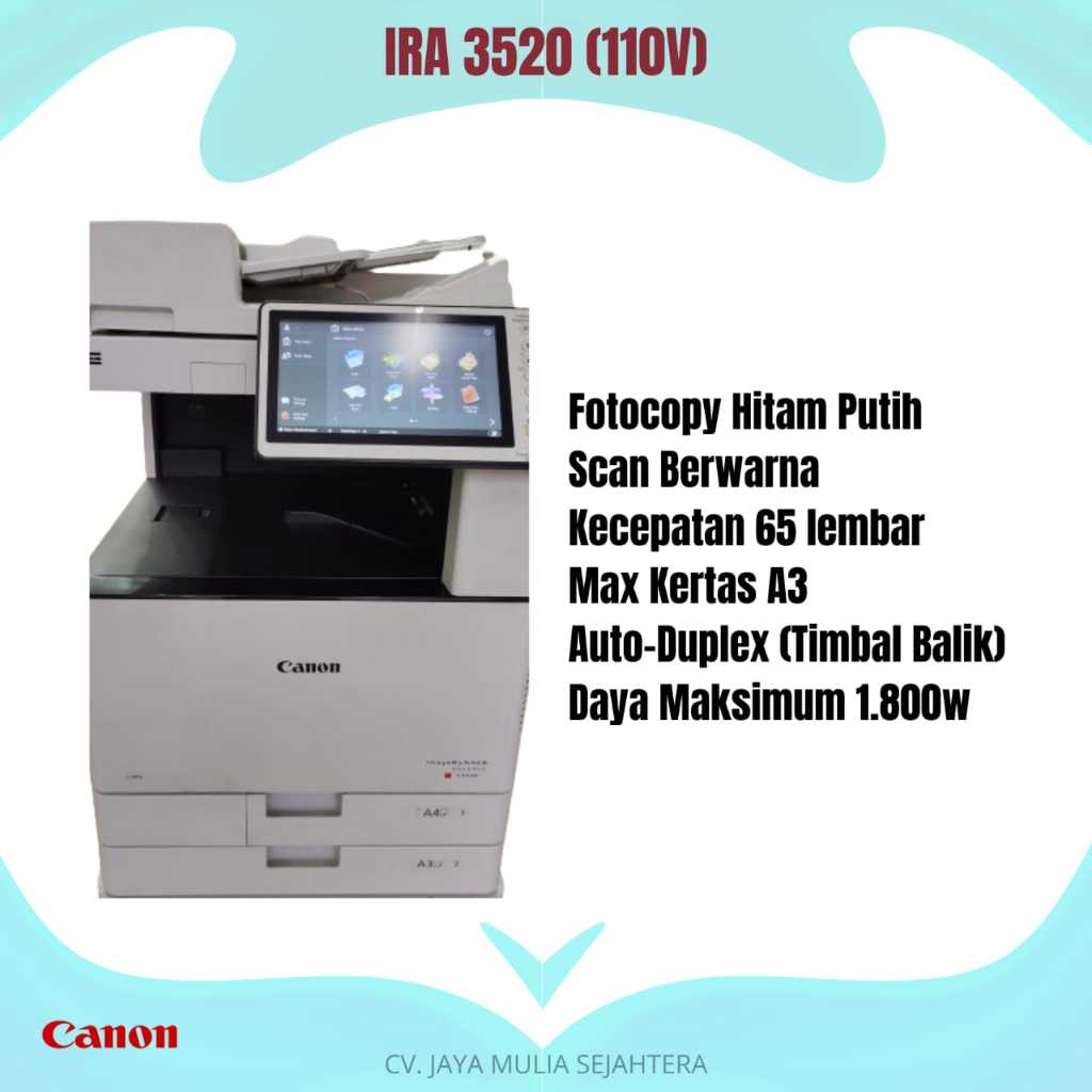 Jual Mesin Fotocopy Warna IRA 3520/3525 110V | Shopee Indonesia