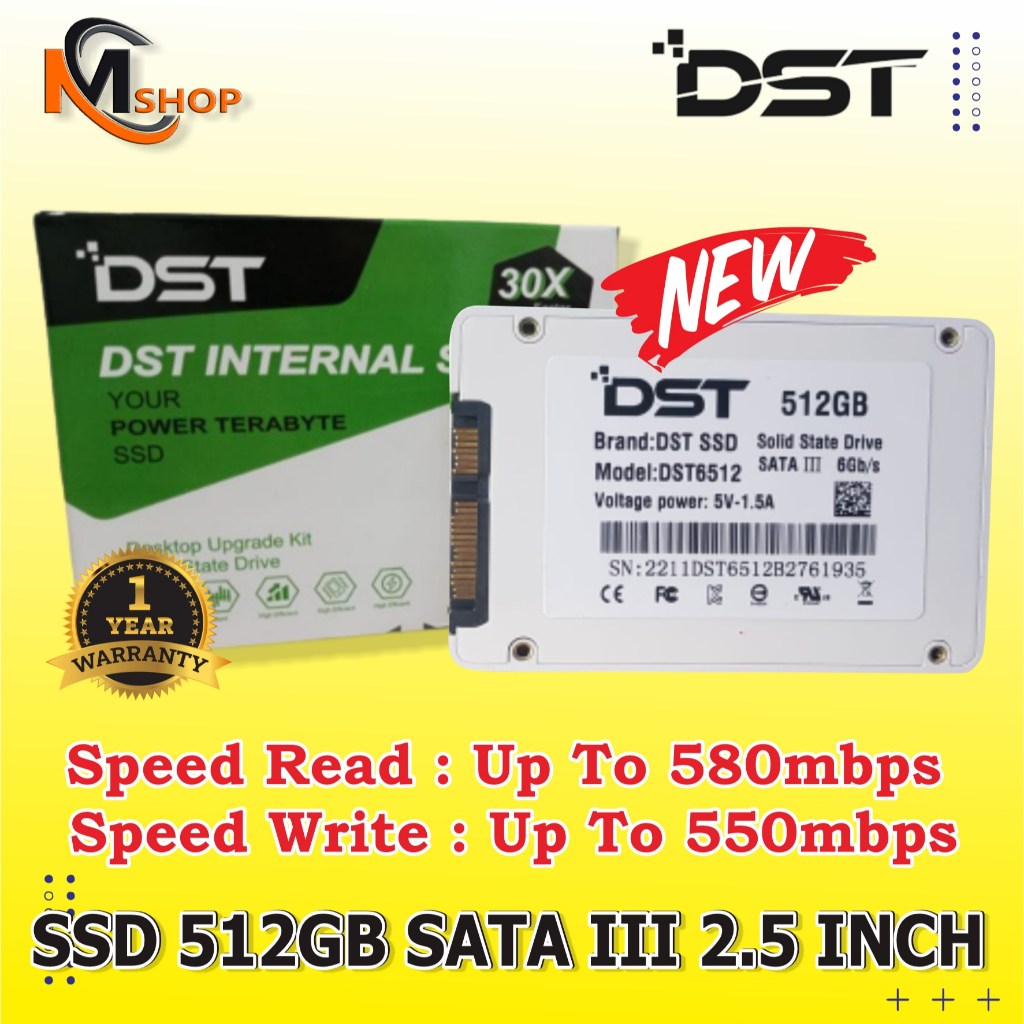Jual SSD 512GB Sata III DST 2.5" Laptop PC Internal Baru dan Bergaransi ...