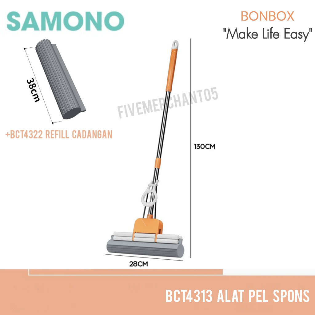 Jual Alat Pel Spons Bonbox Samono BCT4313 Pembersih Lantai Sponge PVA ...