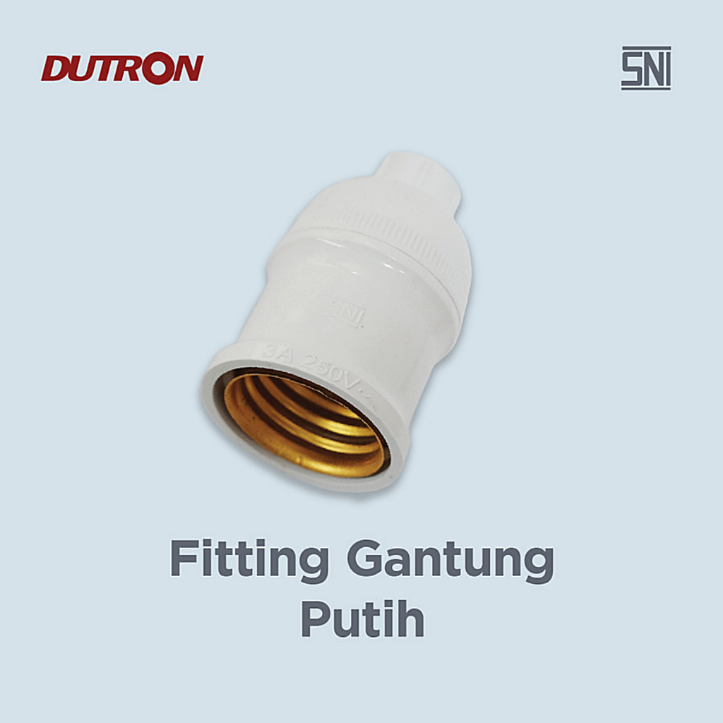 Jual Fitting Lampu Gantung E27 Fitting Gantung Dutron HITAM PUTIH | Shopee Indonesia