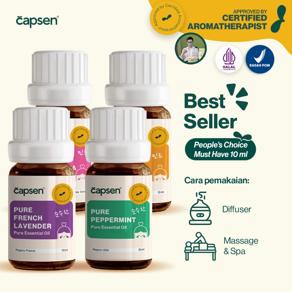 Jual CAPSEN 10ml BEST SELLER Pure Essential Oil Aromatherapy Diffuser ...