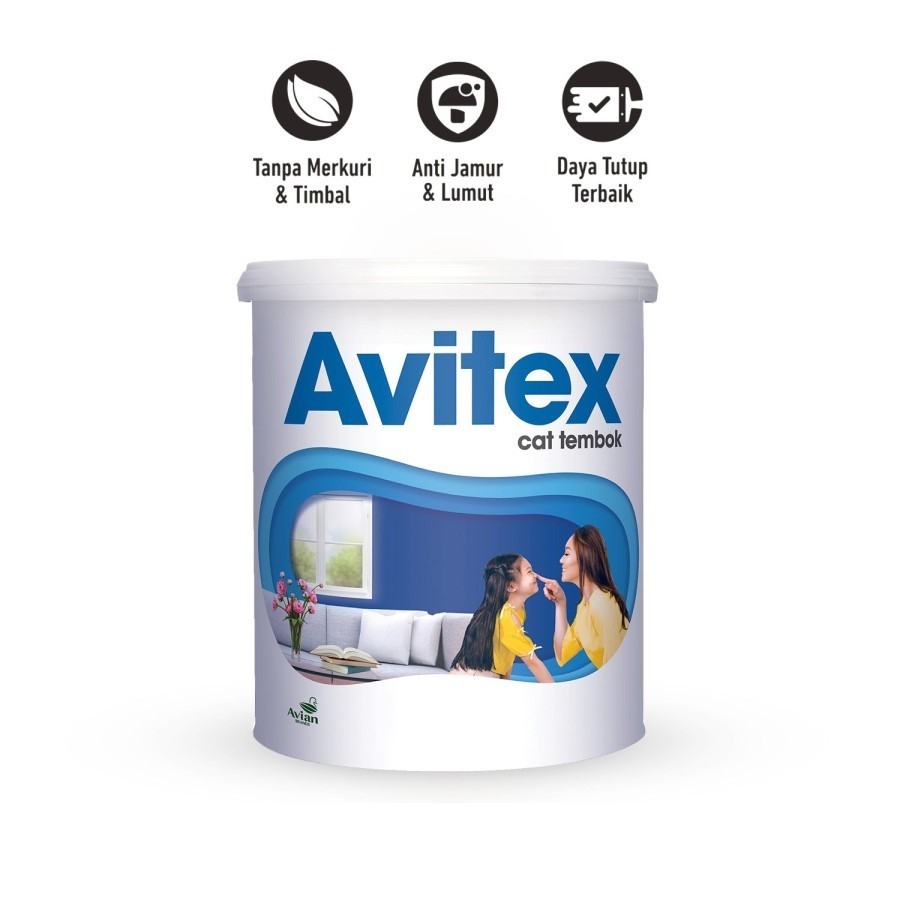 Jual Cat Tembok Interior AVITEX 1 KG Avian Brands / Dinding Dalam Rumah ...