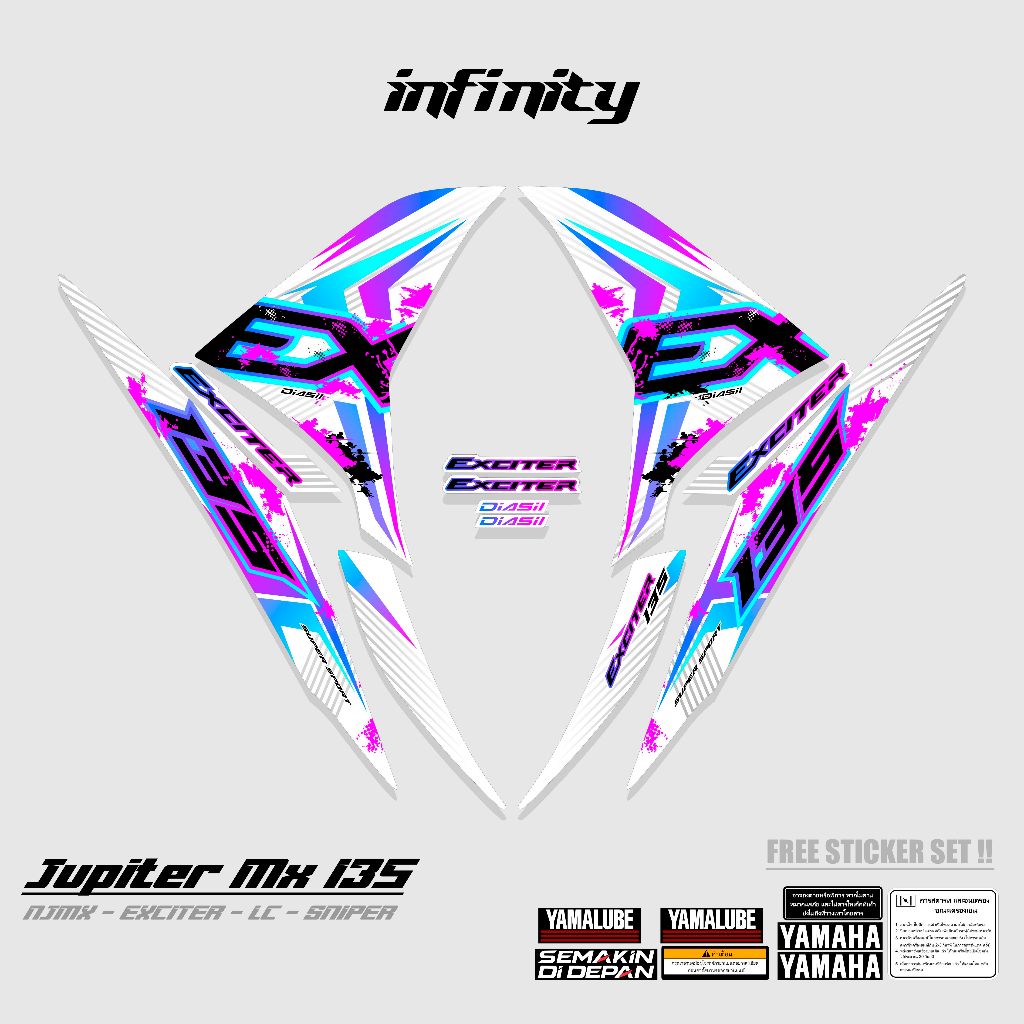Jual STRIPING JUPITER MX NEW 135 MOTIF 24 EX GRUNGE / STIKER MX 135 ...