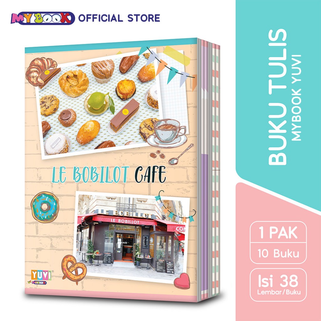 Jual My Book Yuvi Buku Tulis Cafe Paris 38 Lembar - 10 Buku | Shopee ...