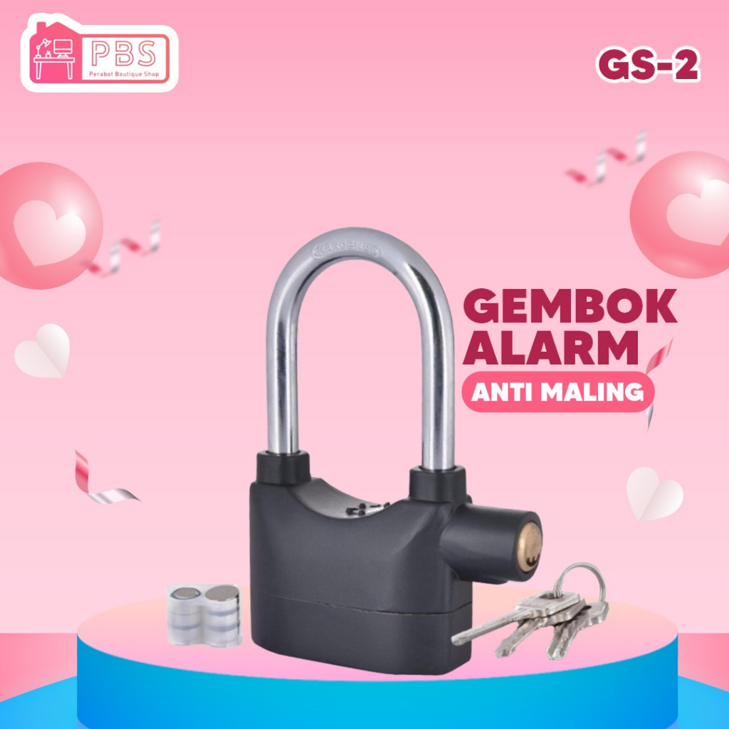 Jual PERABOT Gembok Alarm Suara Anti Maling Long - Gembok Ring Panjang ...