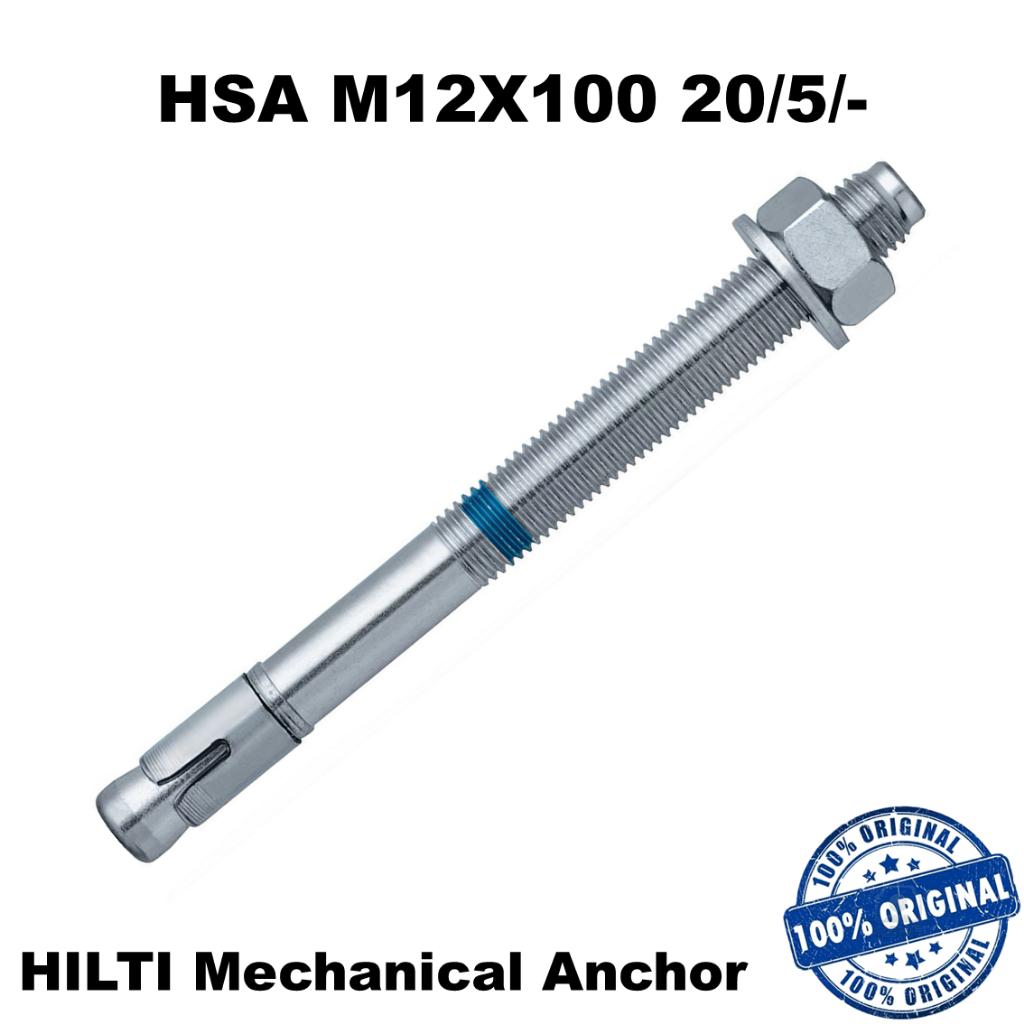 Jual Dynabolt HILTI HSA M12x100 20/5/- Wedge Anchor / Through Bolt | Mechanical Angkur | Shopee ...