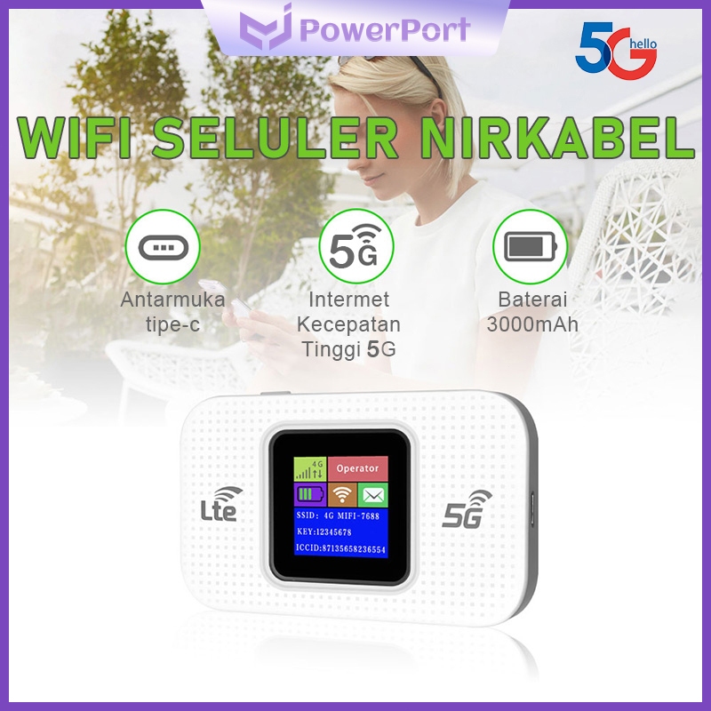 Jual Powerport 150Mbps Modem Wifi 5G UNLOCK ALL OPERATOR 3000mAh Mifi ...