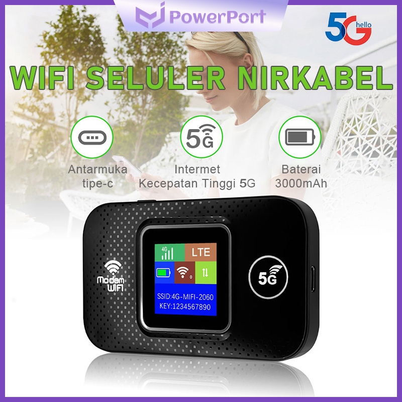 Jual Powerport 5G Modem Wifi Mifi 150Mbps 3000mAh UNLOCK ALL OPERATOR ...