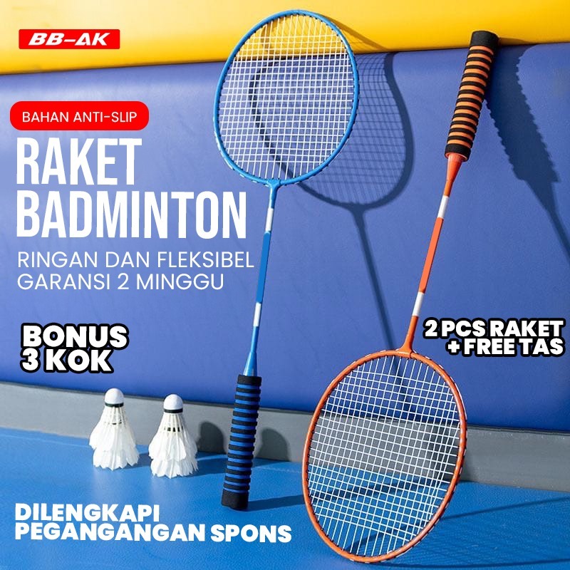 Jual BBAK RAKET BADMINTON SPONS ISI 2 PCS FREE TAS/ SHUTTLECOCK / KOK ...