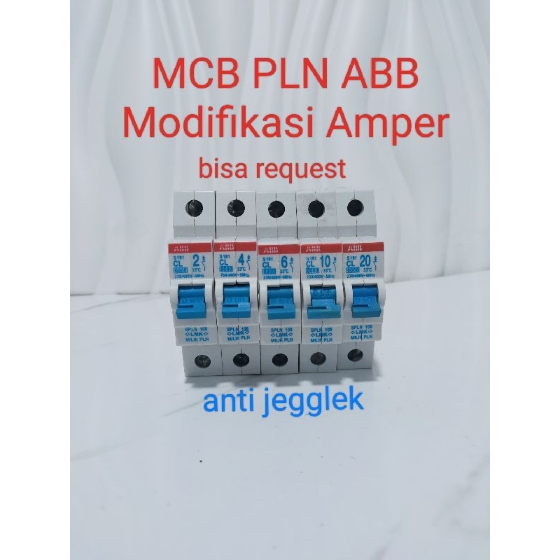Jual Mcb pln abb modifikasi amper 2Amodifikasi10A anti jeglek anti panas original ABB | Shopee ...