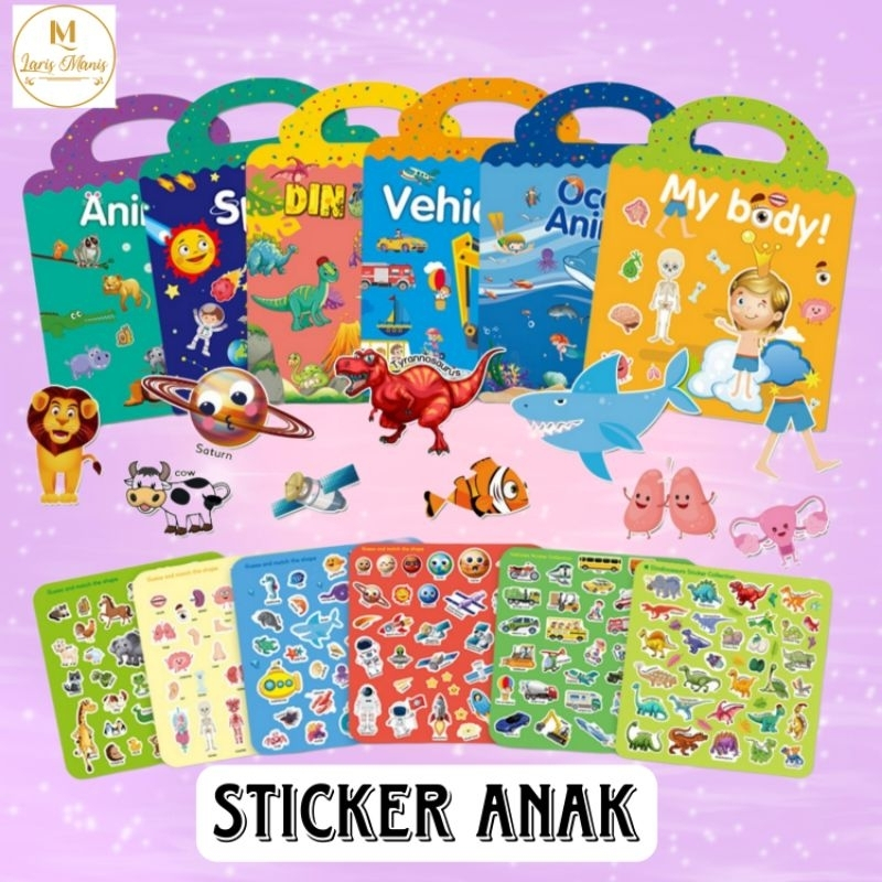 Jual [TOYSPALACE]Buku Stiker Anak /Reusable Sticker/ Sticker Activity ...