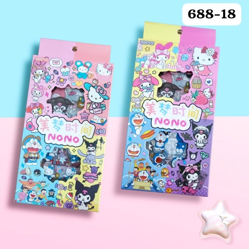 Jual Sticker Nono Mix Doraemon Sanrio Karakter Stiker Tempelan Buku ...