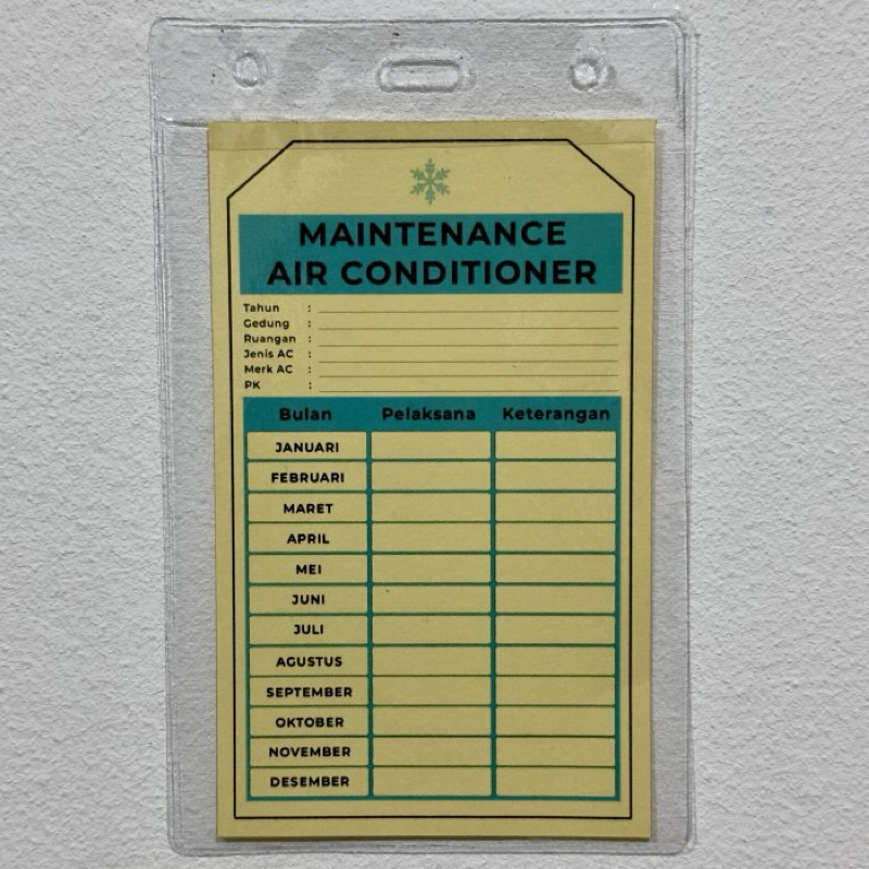 Jual Laporan AC / Air Conditioner / Kartu AC / Log AC / Pengecekan AC ...