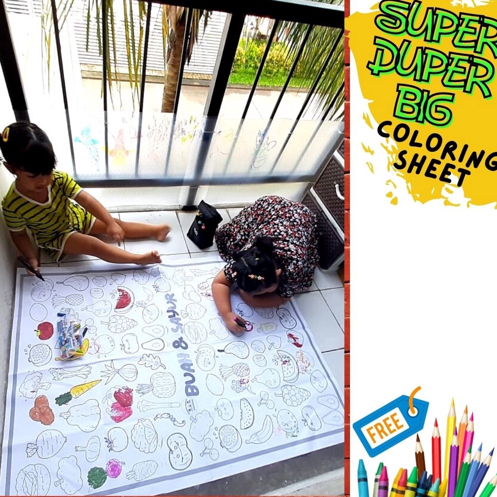 Jual KODE O68F KERTAS MEWARNAI ANAK JUMBO yukitadraw murah Poster Mewarnai Raksasa Ukuran Besar ...