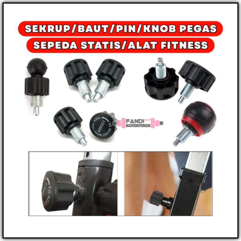 Jual Baut Sekrup Pin Knob Pegas Pengunci Sepeda Statis Sparepart Alat Fitness Gym | Shopee Indonesia