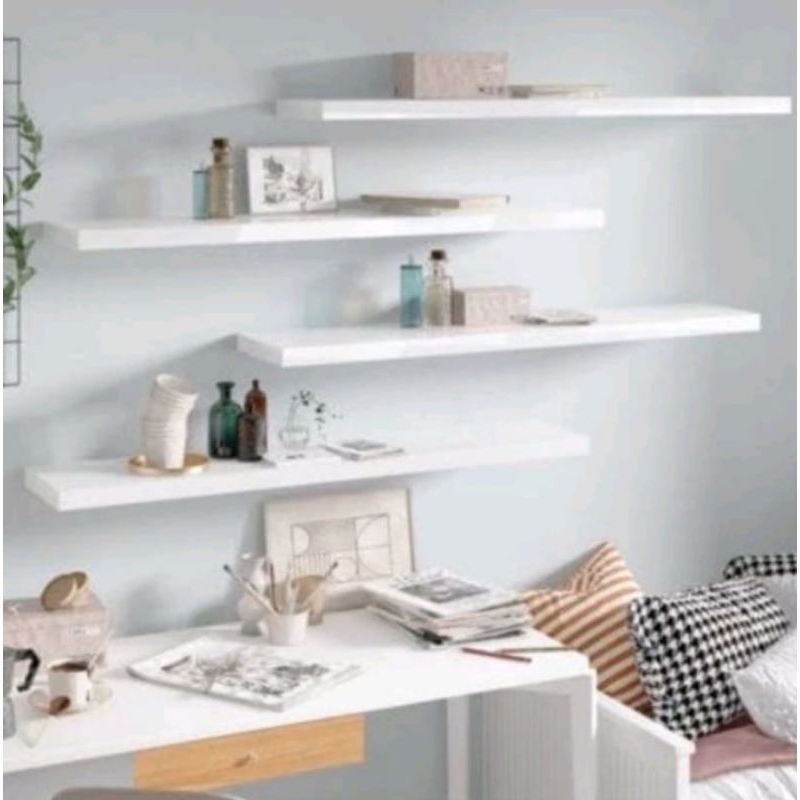 Jual 1paket isi 4 pcs/papan ambalan rak dinding hiasan dinding | Shopee ...