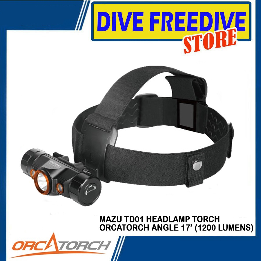 Jual MAZU TD01 Underwater Headlamp Orca Torch Orcatorch Angle 17' 1200 ...