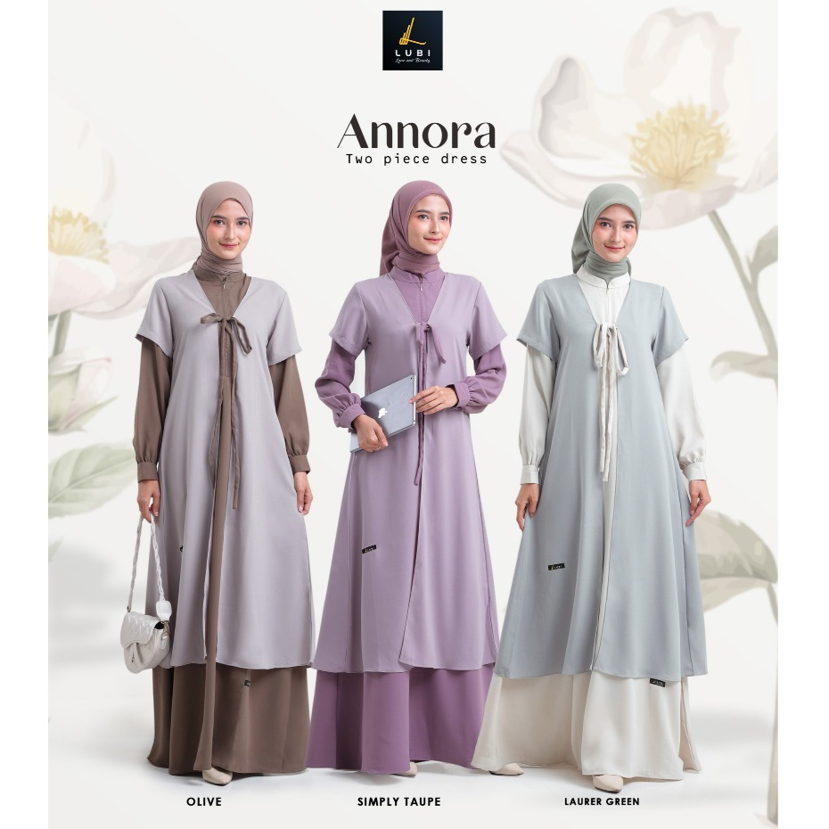 Jual GAMIS INNER OUTER REMAJA TERBARU TRENDI - ANNORA DRESS TWO LOOK ...