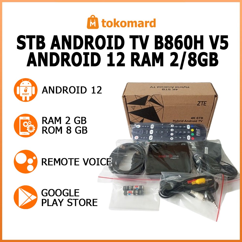 Jual TV Box STB Android TV B860H V5 RAM 2GB / 8GB Android 12 Remote Voice Full Unlock dan Root ...