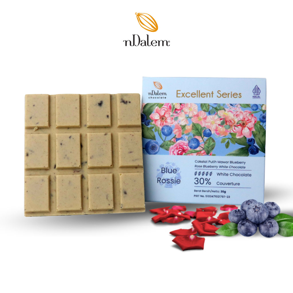 Jual Cokelat nDalem White Chocolate Rose Blueberry Flavor | Coklat ...