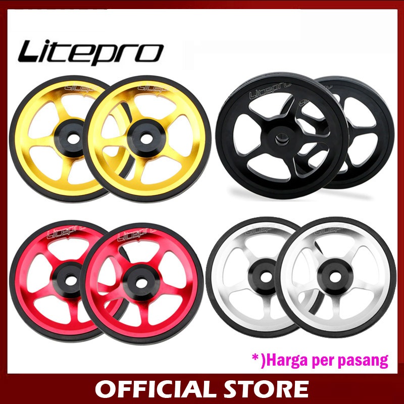 Jual Litepro 2 Pcs Easy Wheel Seli Sepeda Lipat Trifold Pikes 3Sixty ...