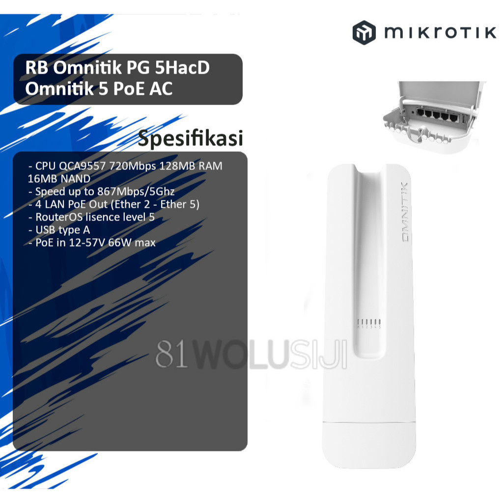 Jual Mikrotik RB Omnitik PG 5HacD Omnitik PoE AC | Shopee Indonesia