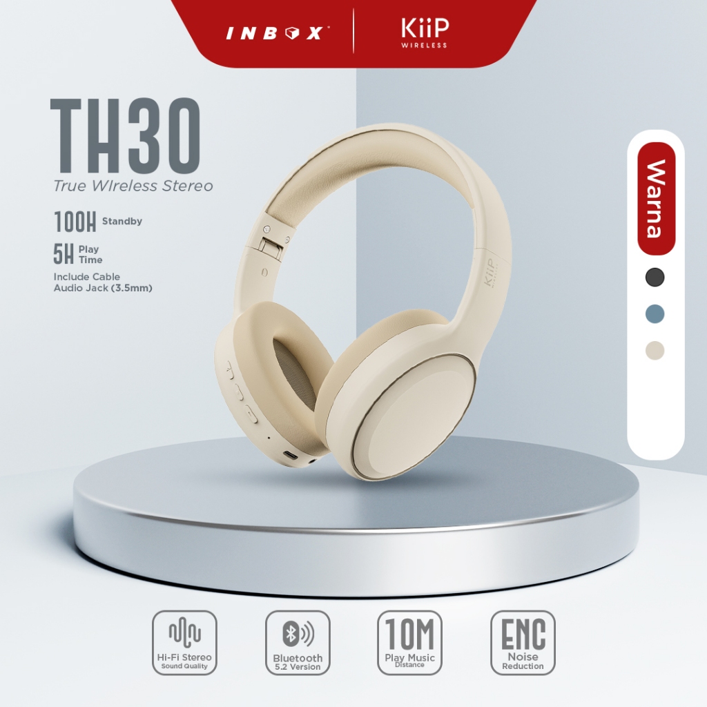 Jual Inbox X KiiP Wireless TH30 PRO Headphone Bluetooth Wireless ...