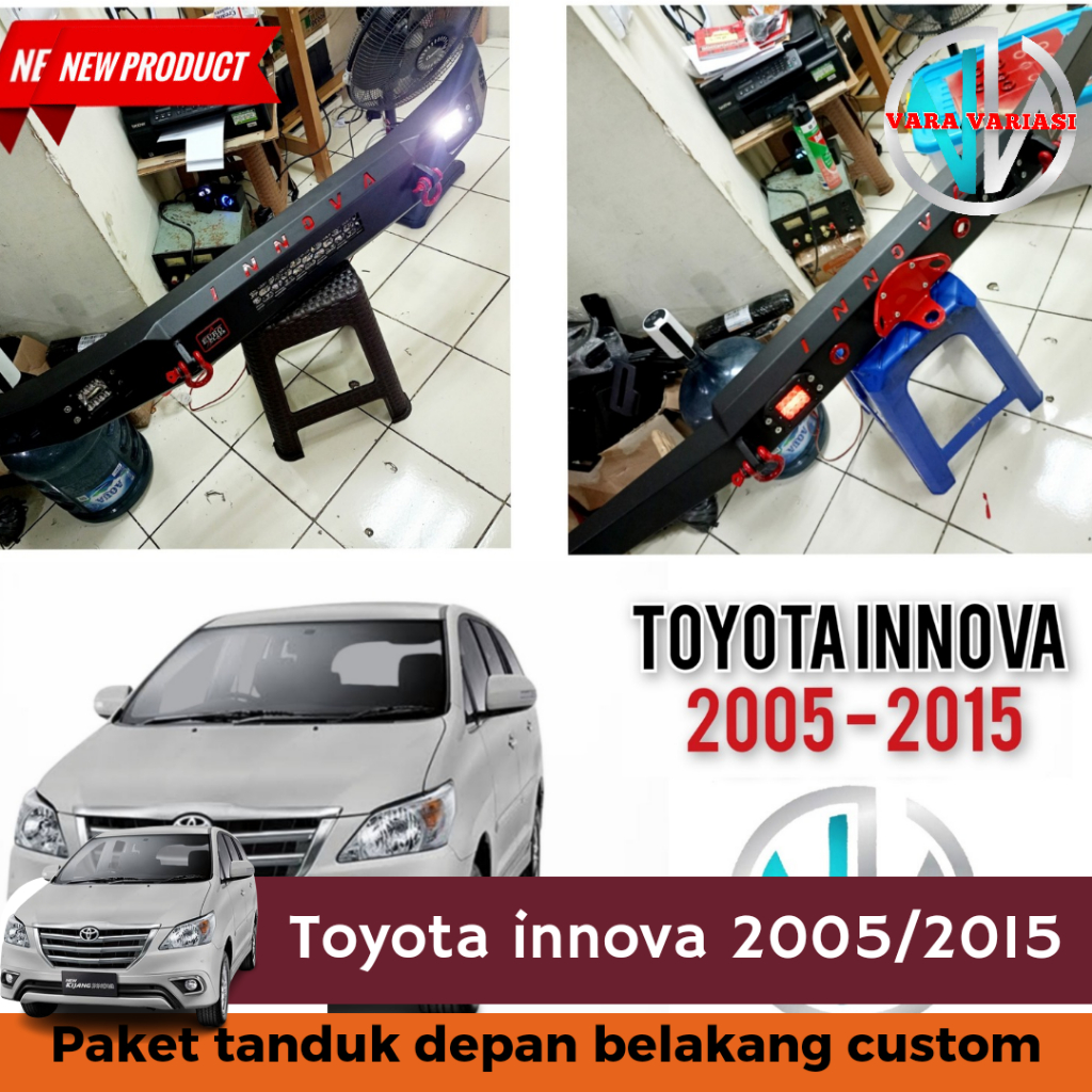 Jual Paket Tanduk Depan Towing Belakang Custom Mobil Innova 2005-2015 ...