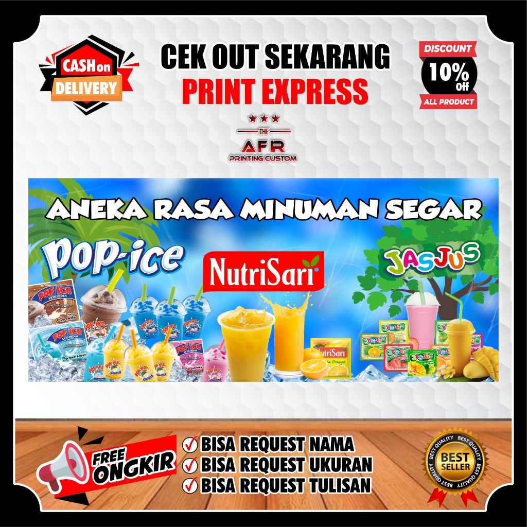 Jual Spanduk Pop Ice Aneka Minuman / Banner Minuman POP ICE ANEKA ...