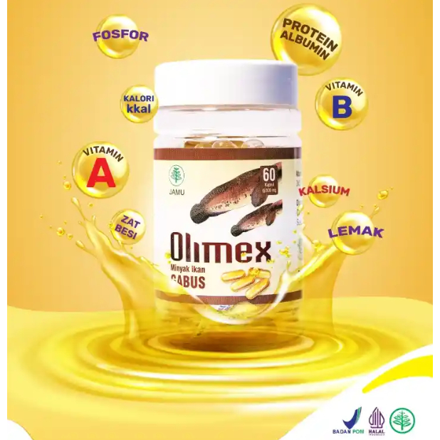 Jual Kapsul OLIMEX 60 kapsul Original Minyak Ikan Gabus Albumin Kutuk Obat Luka Operasi Luar ...