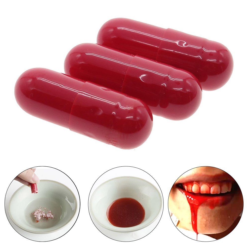 Jual Pil Darah Palsu aman untuk Mulut Horor Kapsul Vampir Lucu / Mainan ...