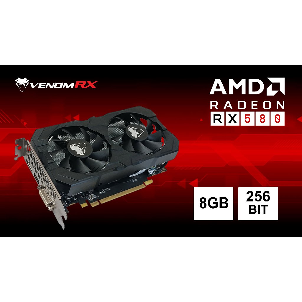 Jual VGA Venomrx AMD Radeon RX580 8GB GDDR5 256 Bit RX 580 Graphic Card ...