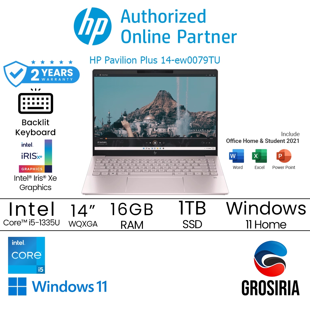 Jual HP Laptop Pavilion Plus 14 EW0079TU Intel Core I5 1335U 16GB 512GB SSD 14" WQXGA IPS W11 ...