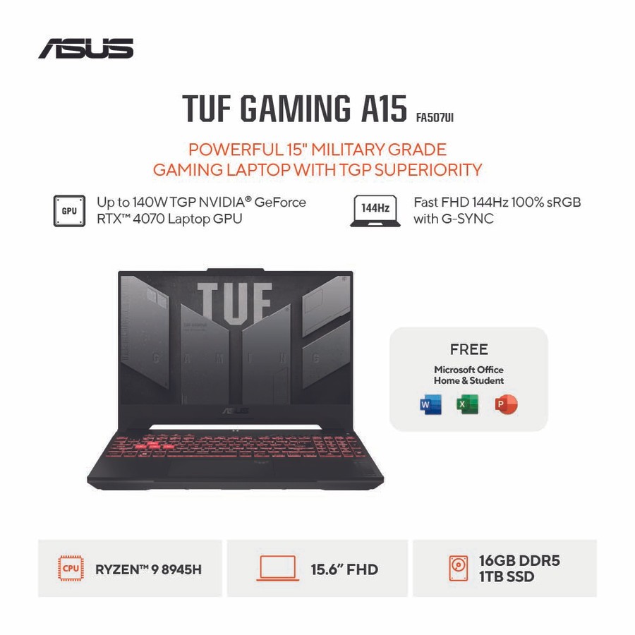 Jual [FREE TWS EARBUDS] ASUS TUF Gaming A15 FA507UI-R947KLM-O - Mecha ...