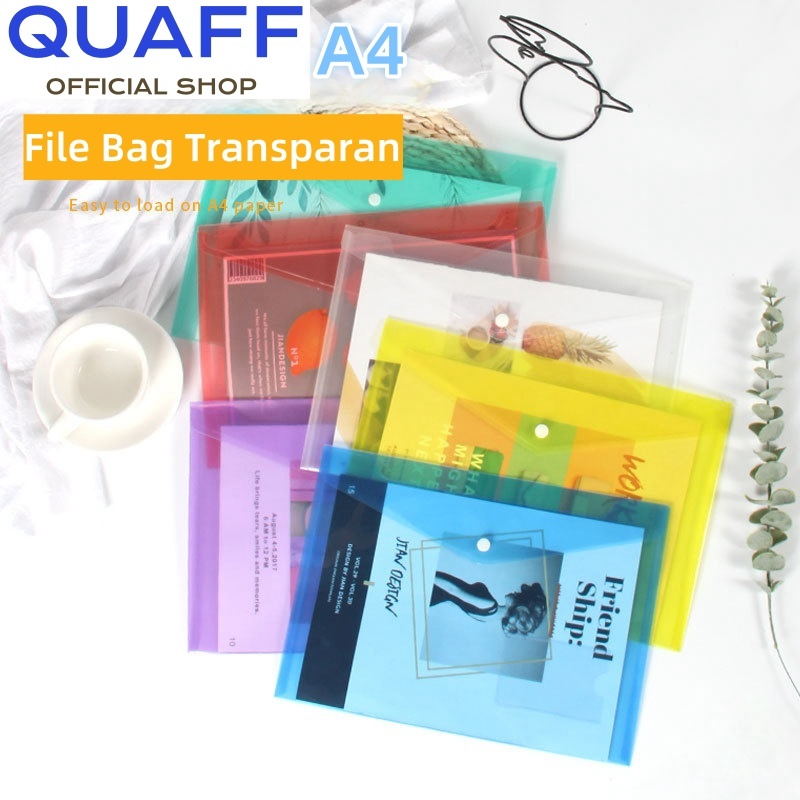 Jual File Bag / Transparan / Map Plastik Kancing / Tas Map Plastik A4 ...