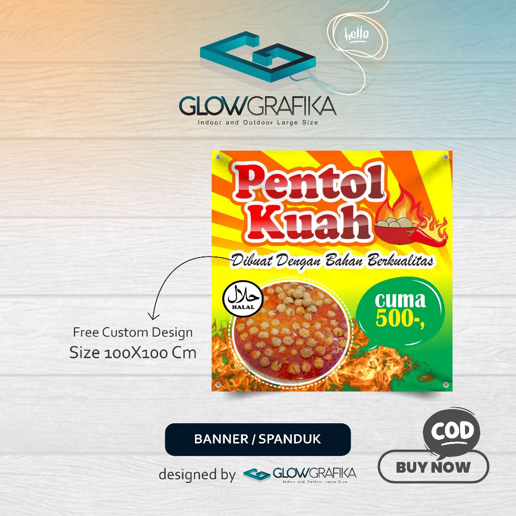 Jual Cetak Spanduk Banner Pentol Kuah | Shopee Indonesia