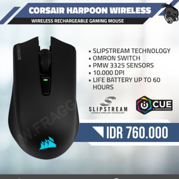 Jual Corsair Harpoon RGB Wireless Gaming Mouse with SLIPSTREAM | Shopee ...