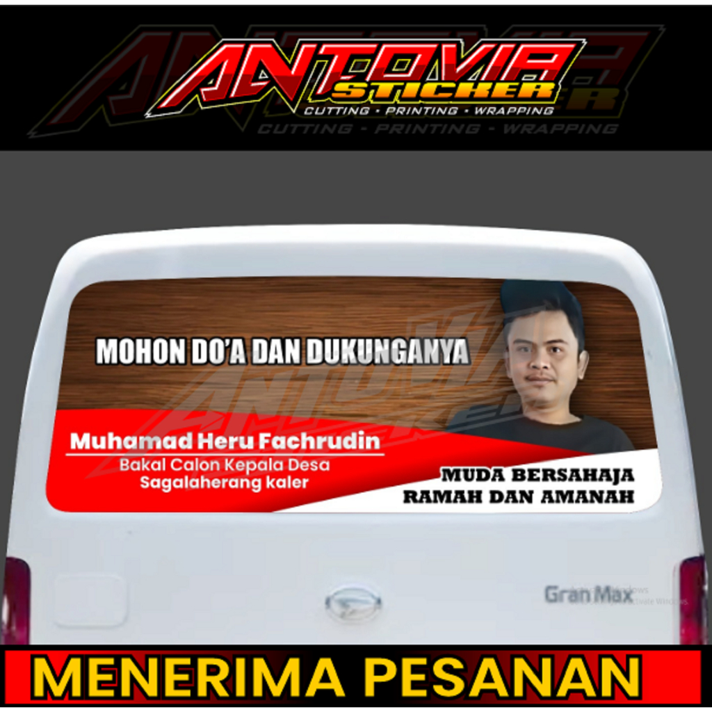 Jual Stiker One Way + Kaca Belakang Grandmax Blind Van + Bisa Custom ...