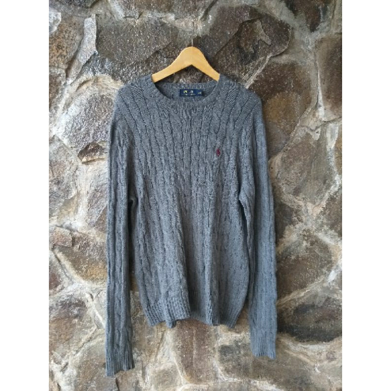 Jual Cable Knit RL Grey | Shopee Indonesia