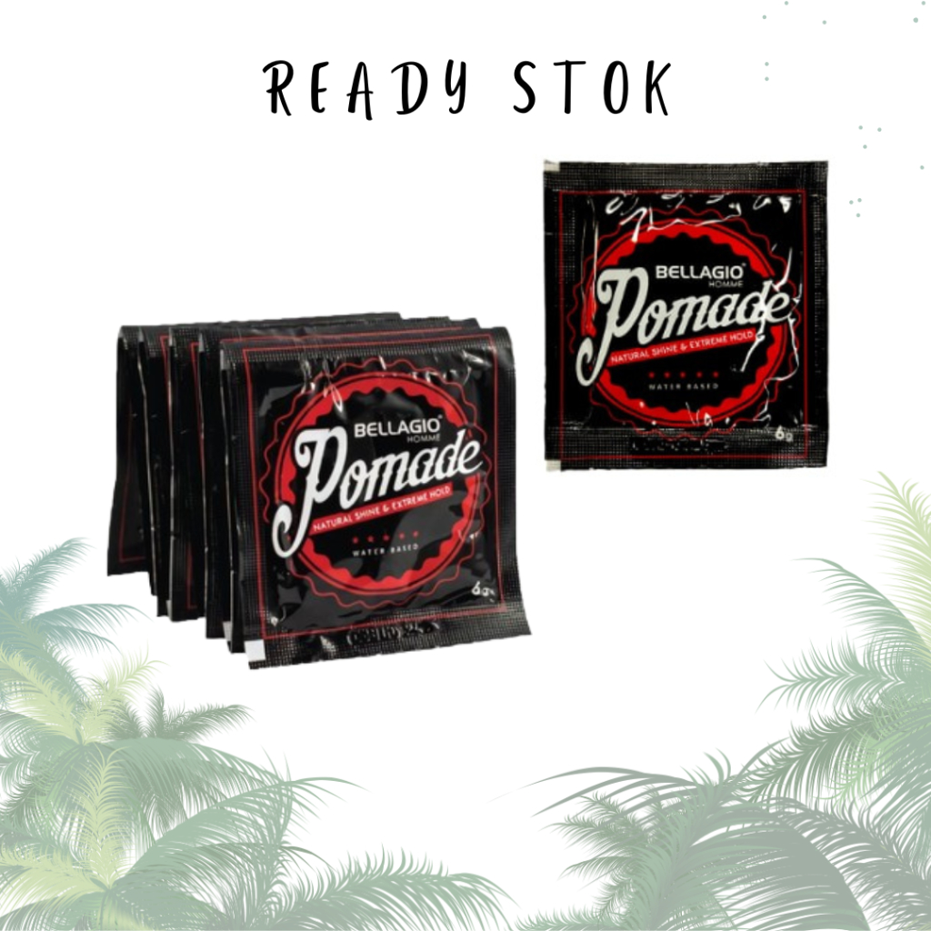 Jual Bellagio Pomade Sachet 12x6gr (Renceng) | Shopee Indonesia