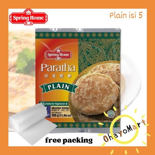 Jual Spring Home Roti Paratha Plain / Wholemeal / Roti India 325grm ...