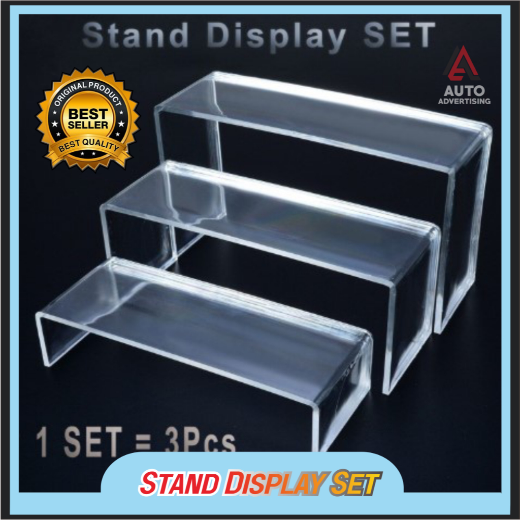 Jual Stand Display Akrilik Dudukan Tatakan Figure 3 Tingkat Pisah ...