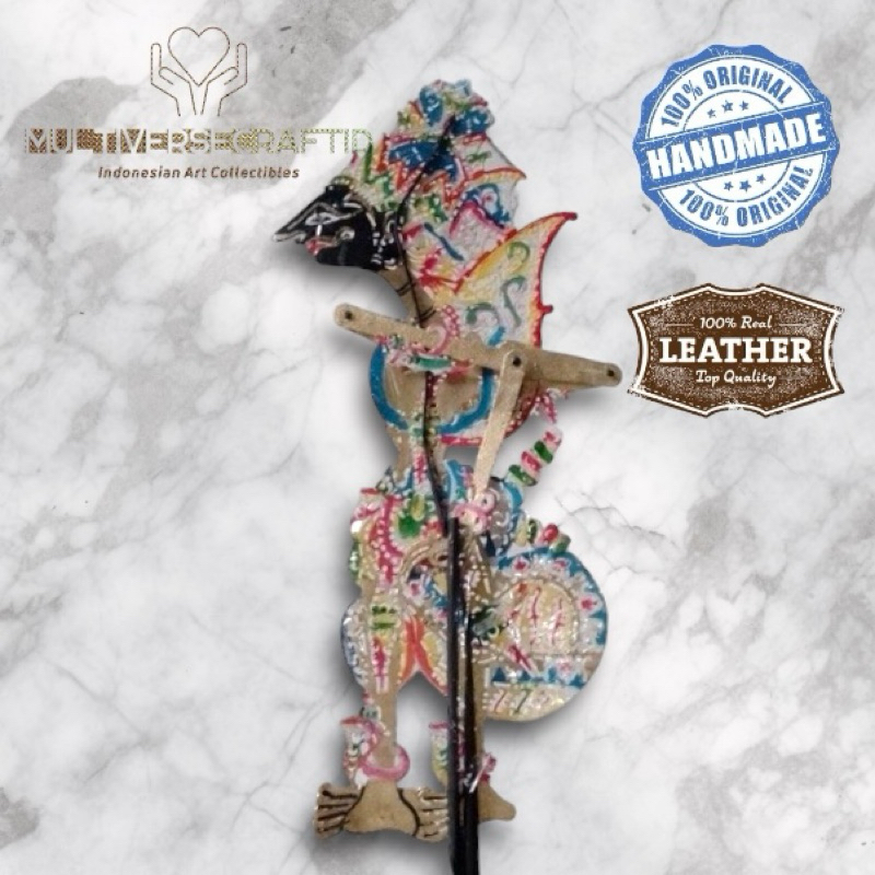Jual Miniatur Wayang Kulit Asli 30cm Krisna Kresna Ukuran Mini Bahan ...