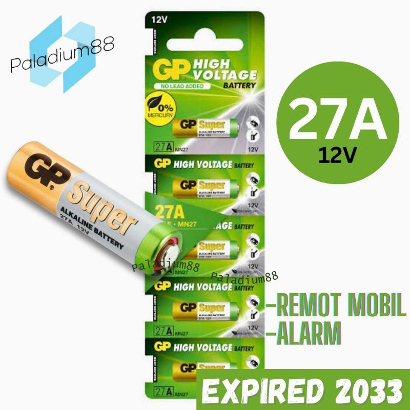 Jual Baterai 27A 12V GP Super Alkaline Remot Mobil Bell Wireless ...